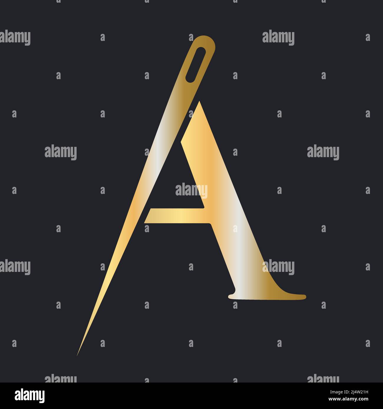 Initial Letter A Tailor Logo, Needle and Thread Combination for ...