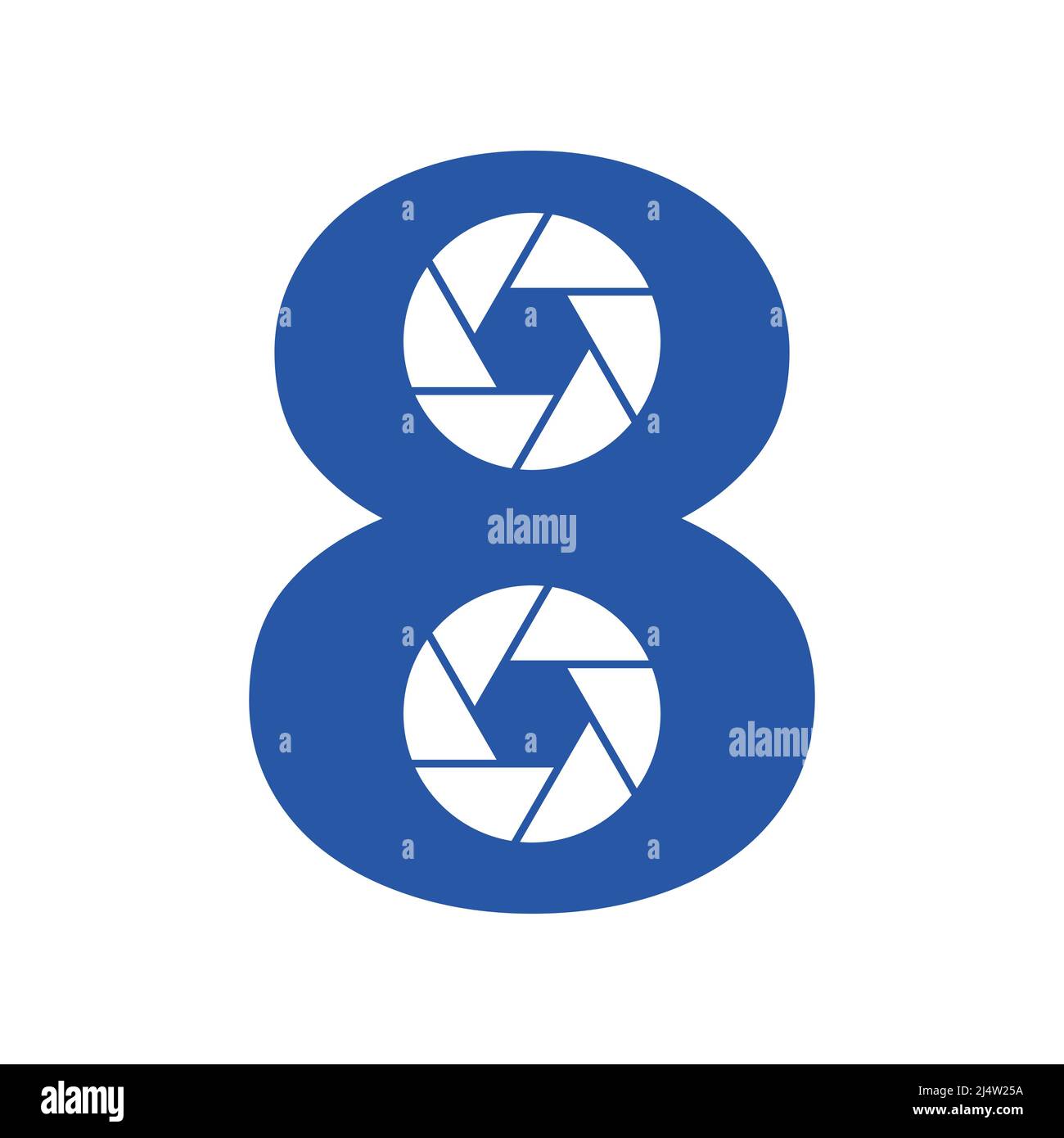 Initial Letter 8 Photography Logo Camera lens Concept. Photography Logo ...