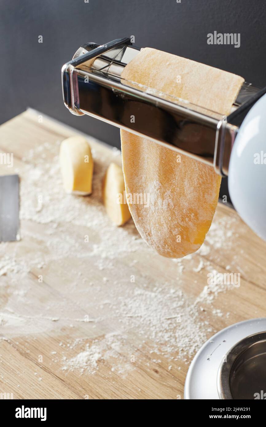 Making homemade pasta. The concept of healthy homemade food, Italian ...