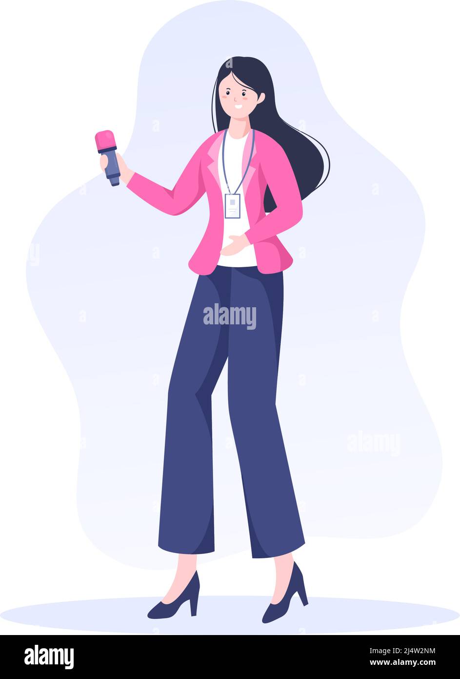 Journalism or Social Broadcasting with Equipment, News, Microphones ...