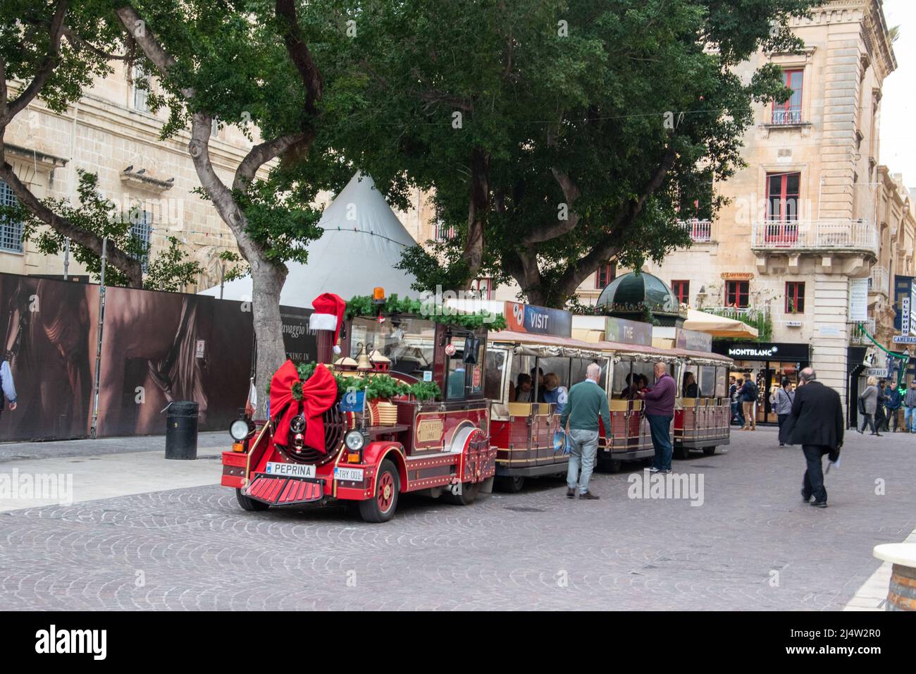 Christmas Fun Train in Valletta, Malta Stock Photo - Alamy