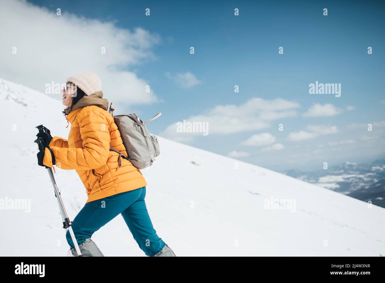 Using hiking poles hi-res stock photography and images - Alamy