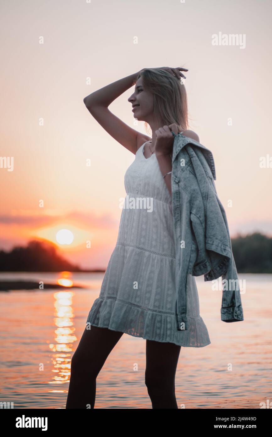 Hand touching surface water hi-res stock photography and images - Alamy