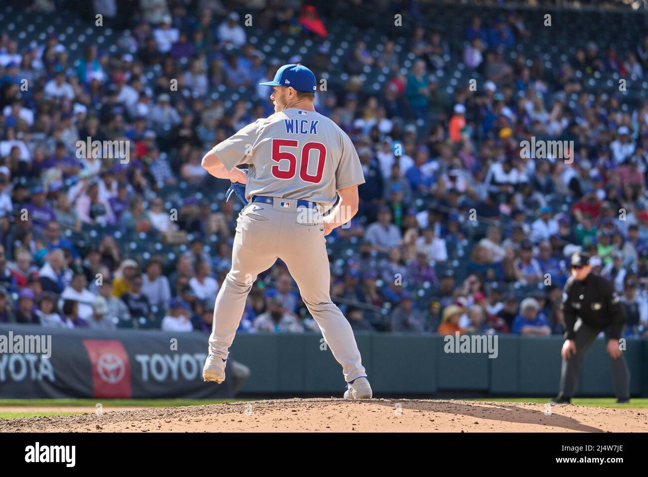 April 17 20261: Chicago pitcher Rowan Wick (50) throws a pitch during ...