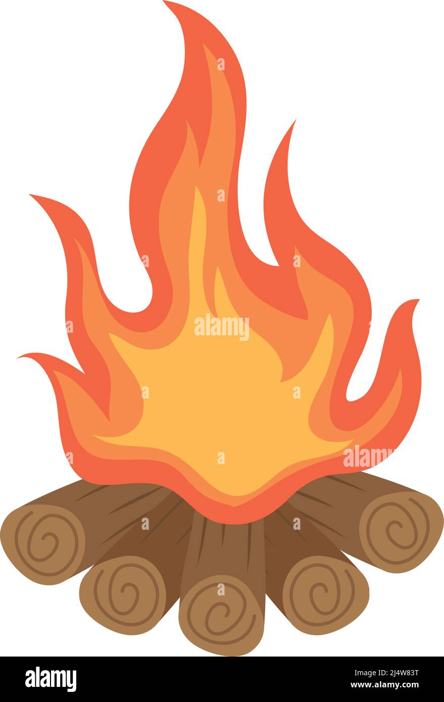wooden campfire element Stock Vector Image & Art - Alamy