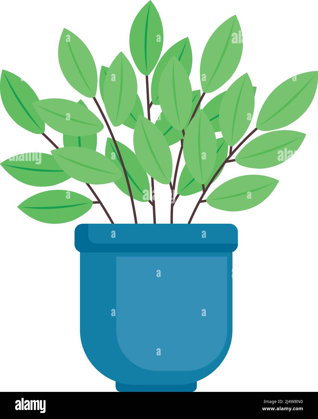 houseplant in blue pot Stock Vector Image & Art - Alamy