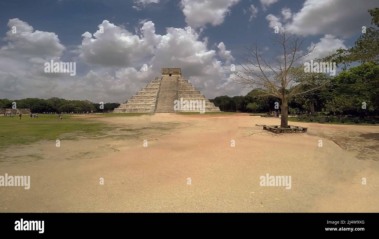 The Maya ruins at Chichen Itza in the jungle of the Yucatan in Mexico ...
