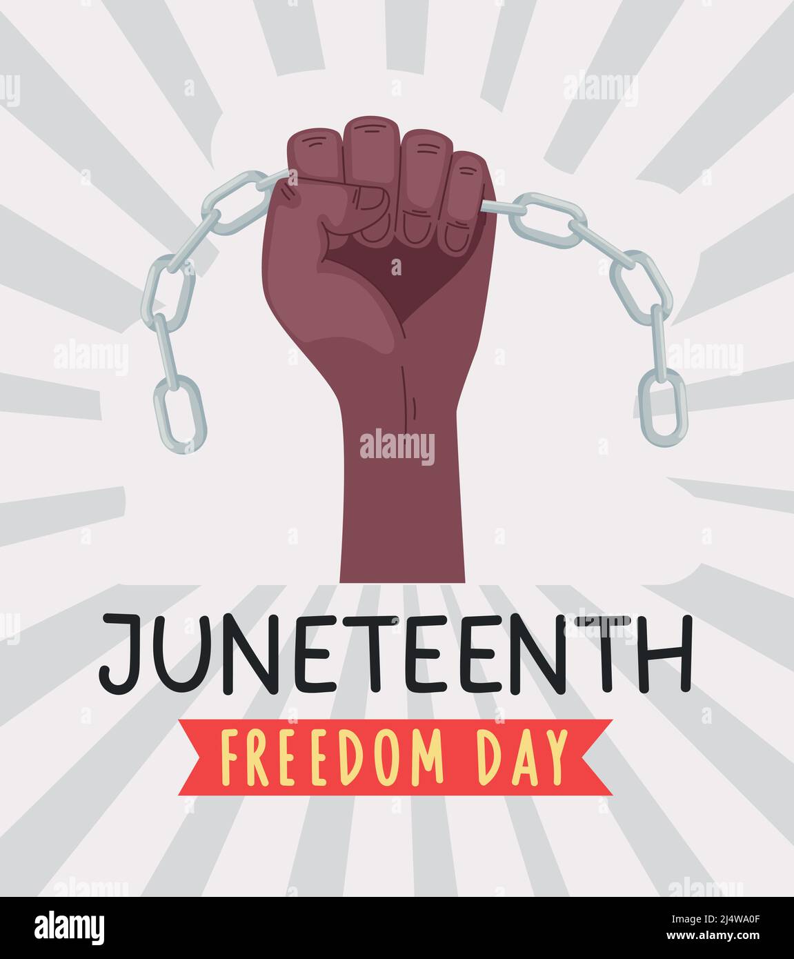 Juneteenth lettering with fist Stock Vector Image & Art - Alamy