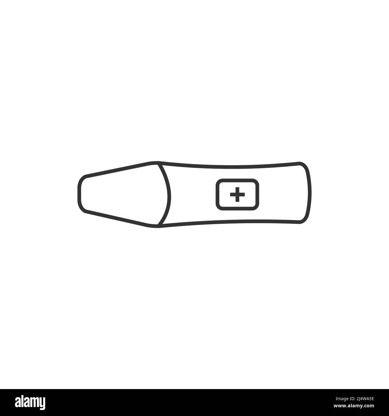 Pregnancy test outline vector icon isolated on white background Stock ...