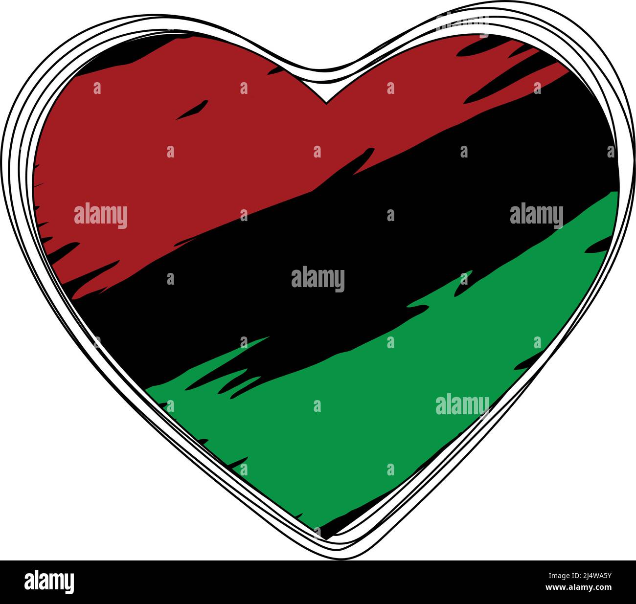 heart with african flag Stock Vector Image & Art - Alamy