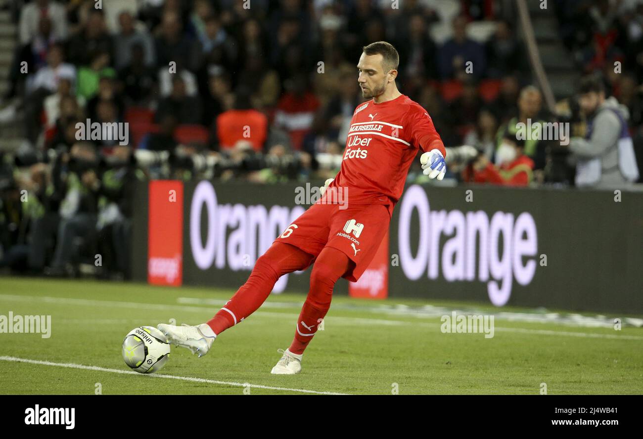 Goalkeeper of Marseille Pau Lopez during the French championship Ligue ...