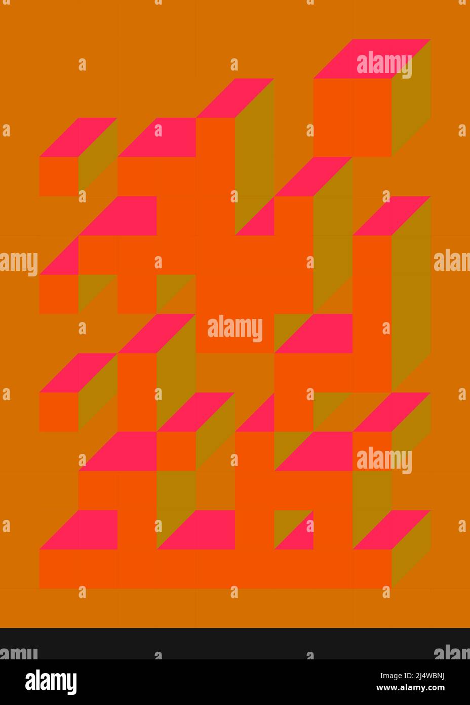 Implementation of Edward Zajec’s “Il Cubo” generative art background art illustration Stock ...