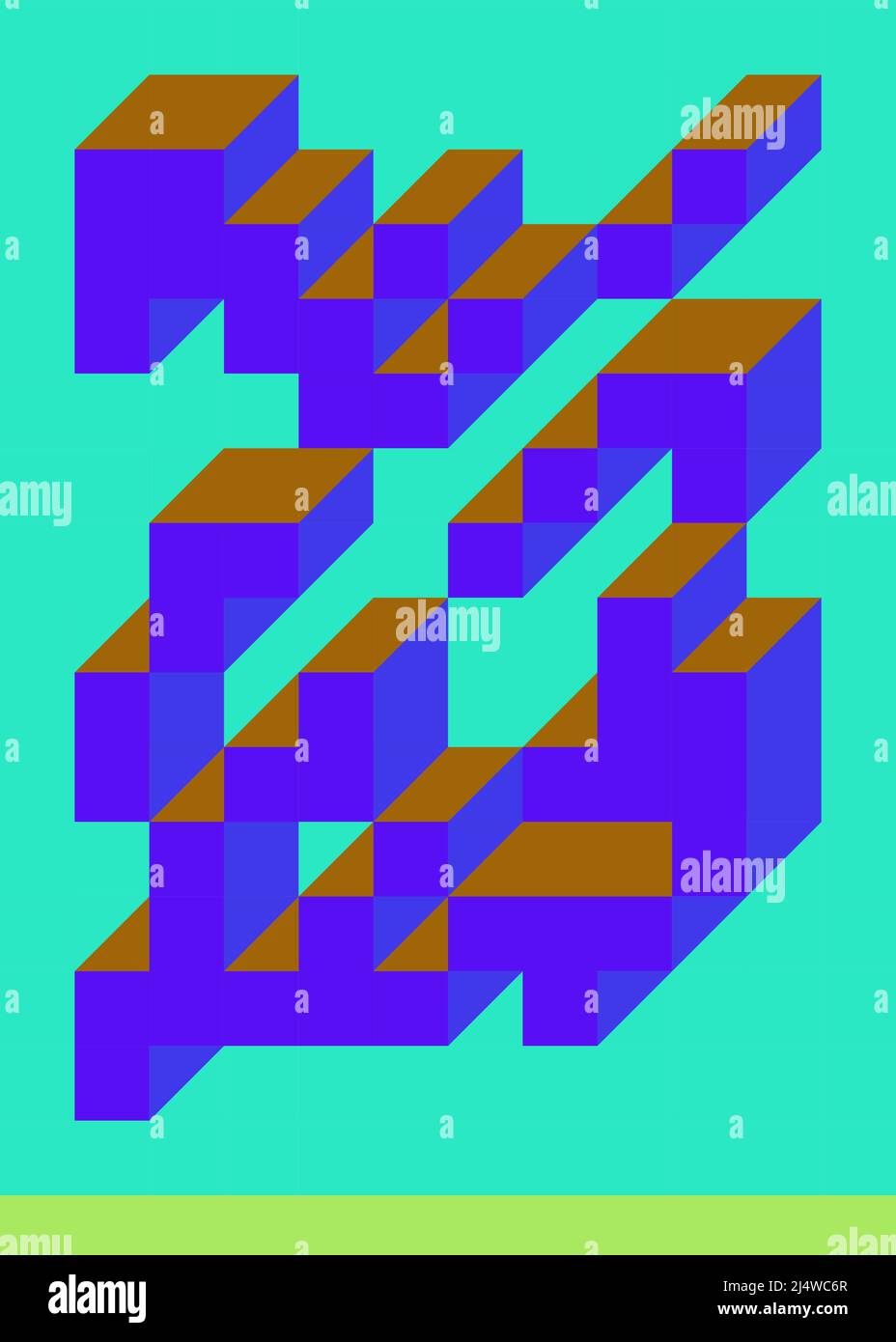 Implementation of Edward Zajec’s “Il Cubo” generative art background art illustration Stock ...