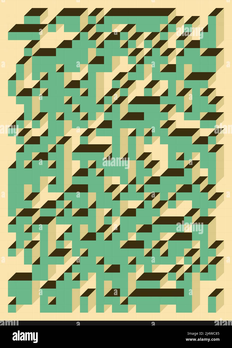 Implementation of Edward Zajec’s “Il Cubo” generative art background art illustration Stock ...