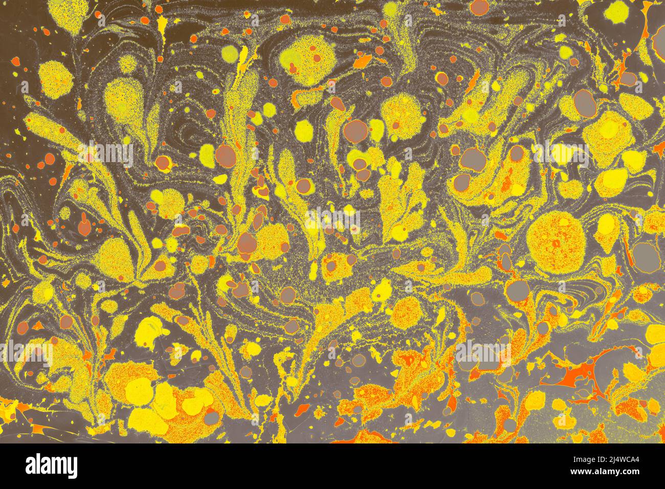 .Traditional art of Ebru marbling. Abstract marbling floral pattern for ...
