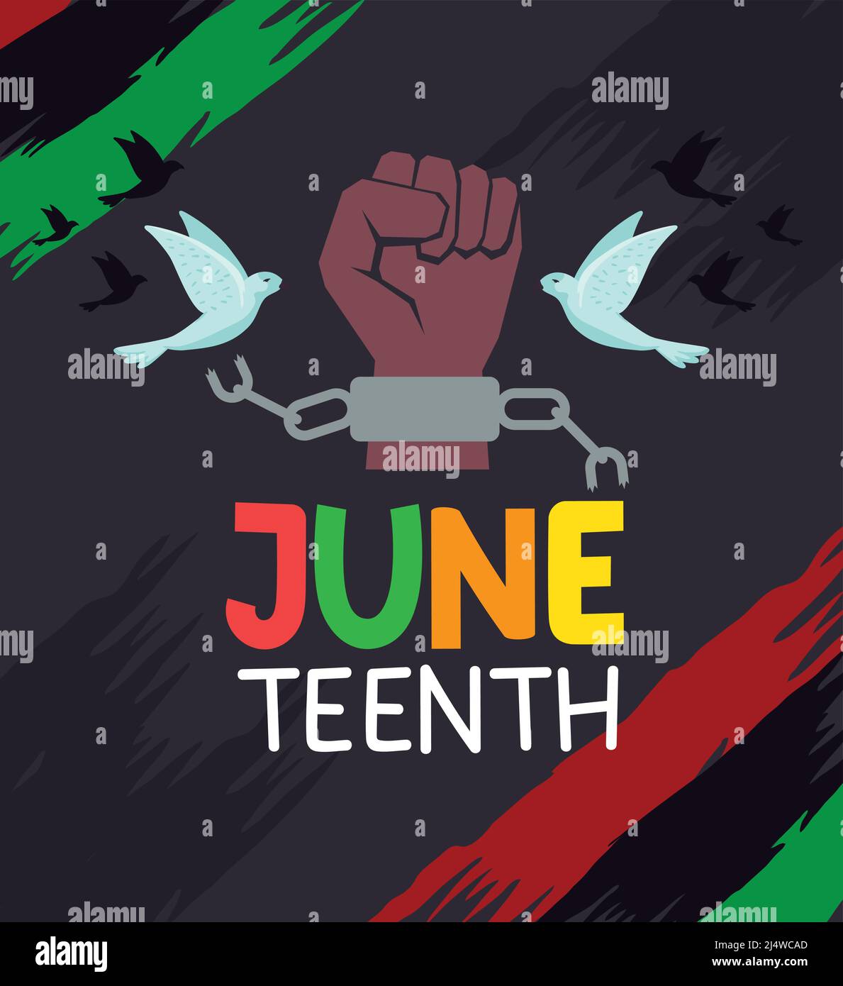 Juneteenth lettering poster Stock Vector Image & Art - Alamy