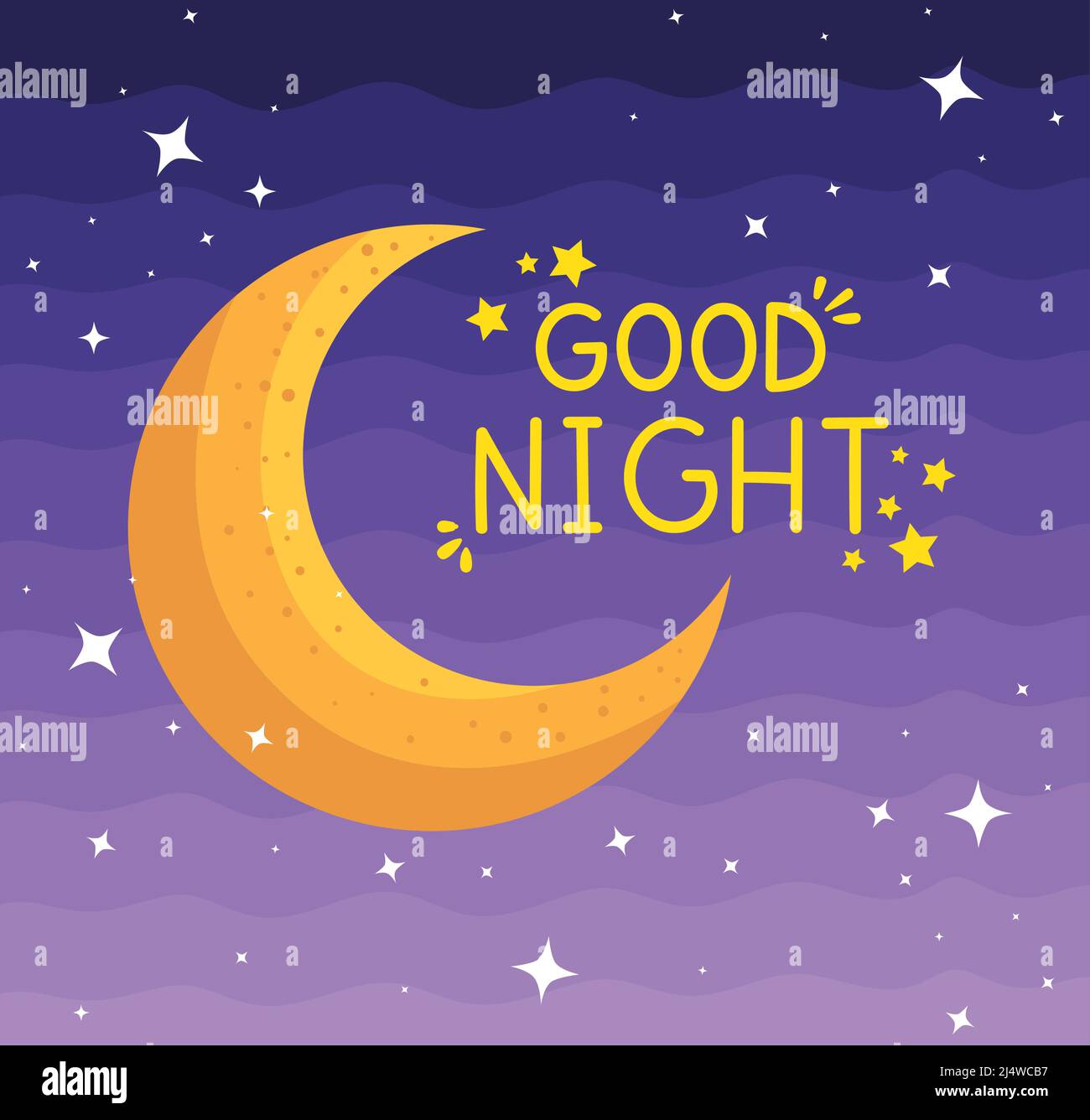 good night lettering card Stock Vector Image & Art - Alamy