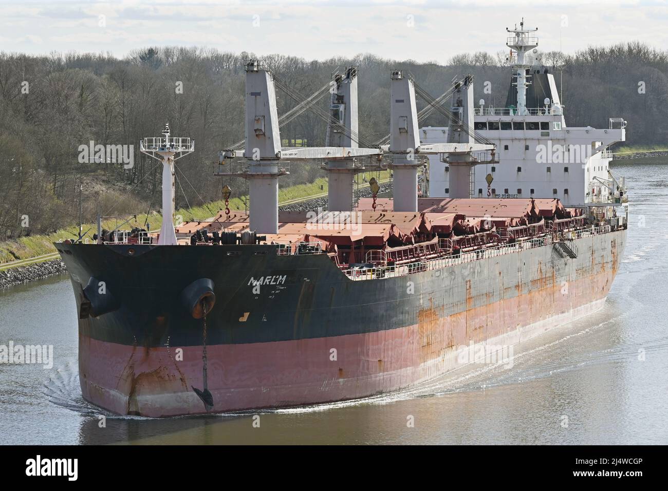 Bulk Carrier MAREM passing the Kiel Canal Stock Photo - Alamy
