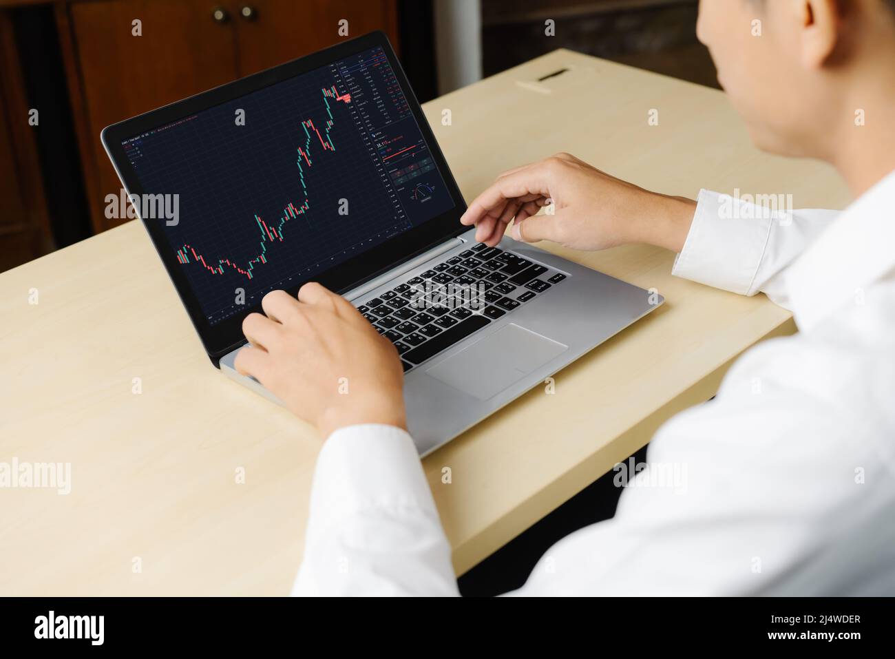 Stock market data chart analysis by ingenious computer software ...