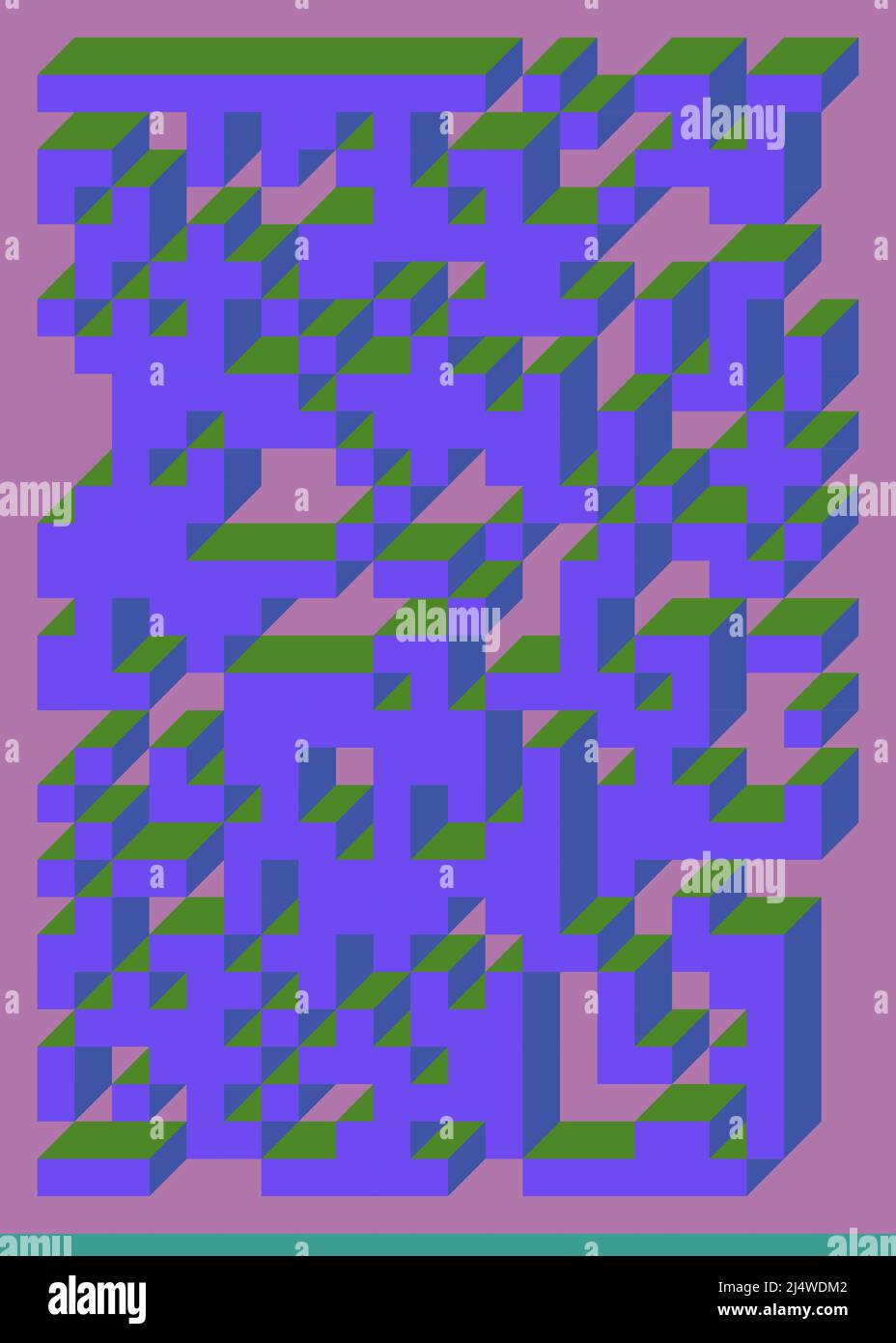 Implementation of Edward Zajec’s “Il Cubo” generative art background art illustration Stock ...