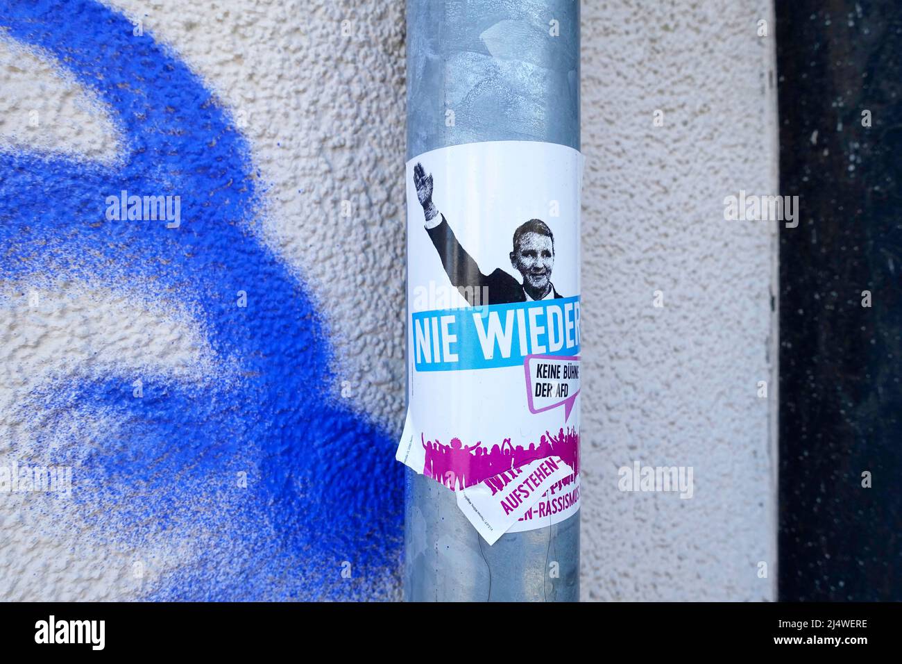 Stickers against the AfD in Berlin Stock Photo - Alamy