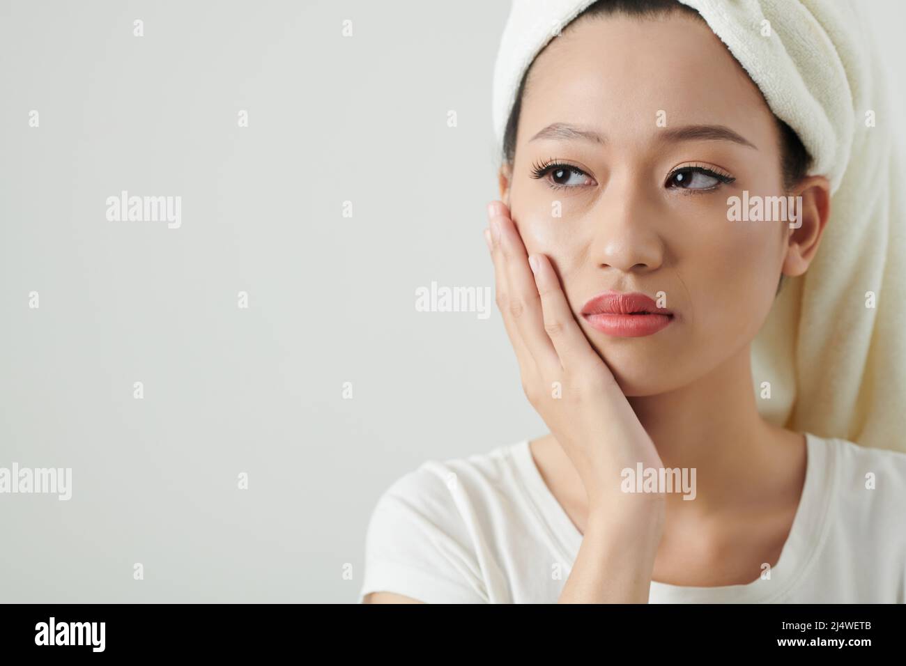 Woman suffering from toothache on hi-res stock photography and images ...