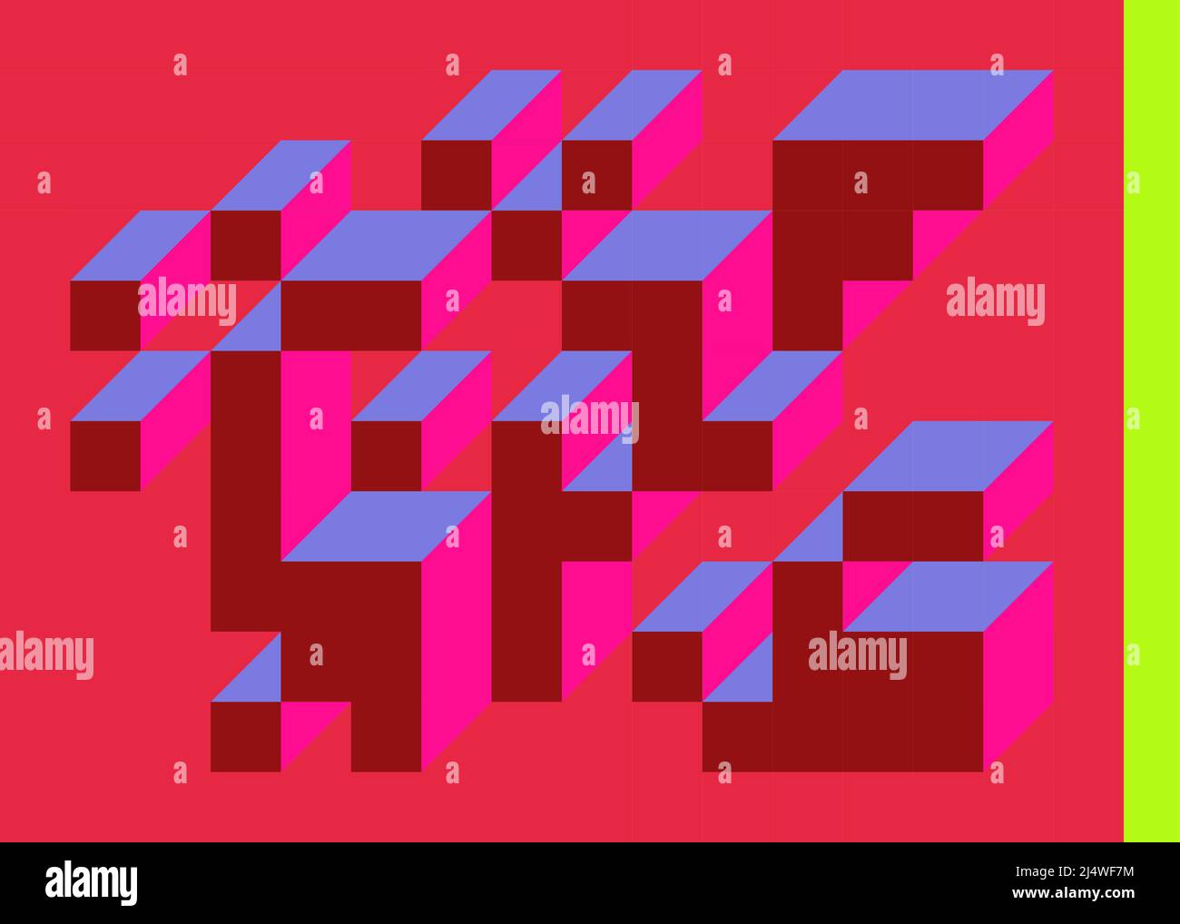 Implementation of Edward Zajec’s “Il Cubo” generative art background art illustration Stock ...