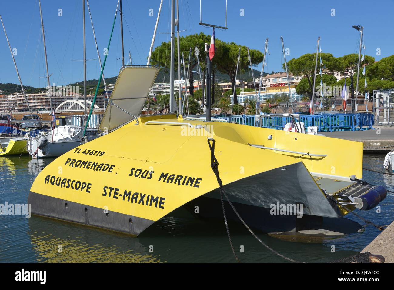 Underwater vision tourist vehicle in Ste Maxime at the port of Ste ...