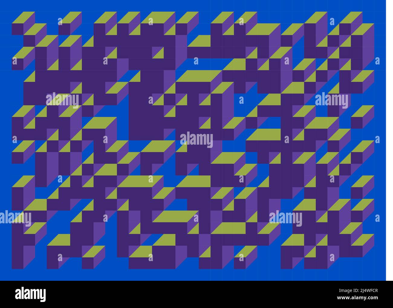 Implementation of Edward Zajec’s “Il Cubo” generative art background art illustration Stock ...