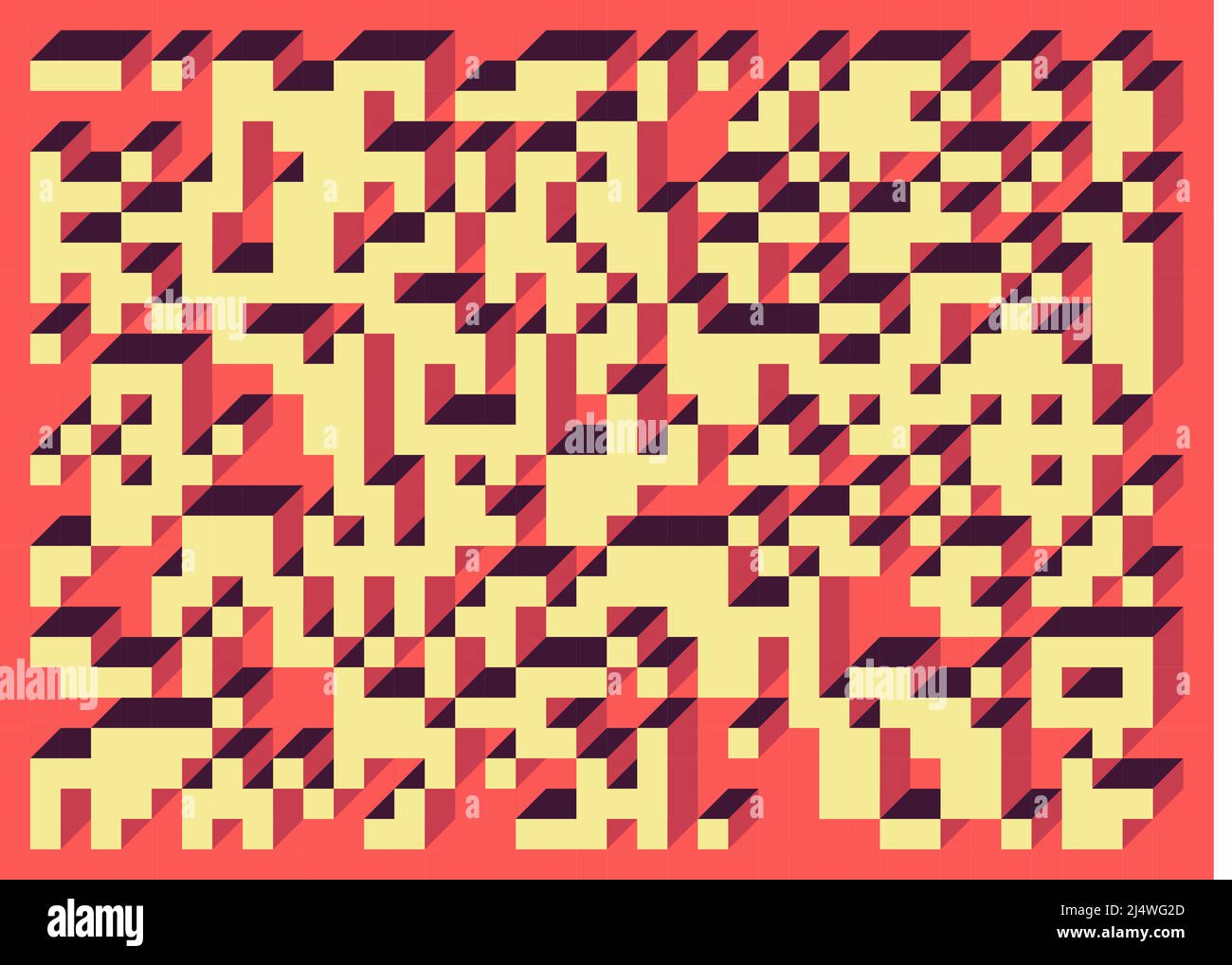 Implementation of Edward Zajec’s “Il Cubo” generative art background art illustration Stock ...