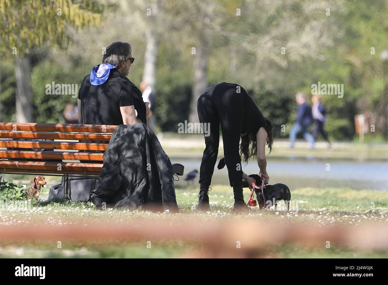 Rome, Italy. 16th Apr, 2022. Rome, Max Tortora at the park with his ...