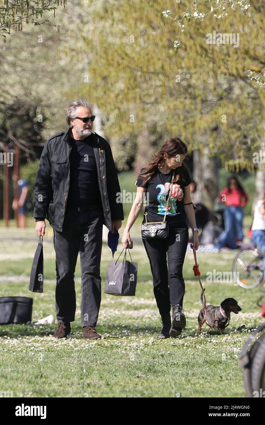 Rome, Italy. 16th Apr, 2022. Rome, Max Tortora at the park with his ...