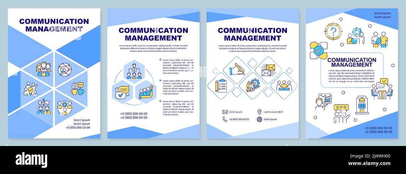 Communication management brochure template Stock Vector Image & Art - Alamy