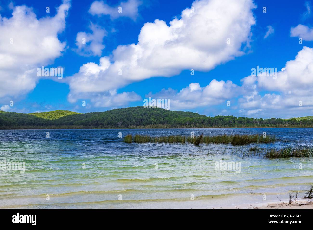 Lake Birabeen offers tourists crystal clear water and soft white sand ...