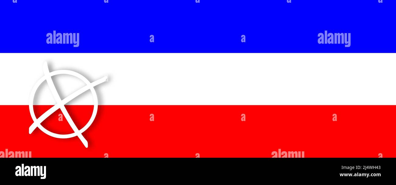 Flag of Schleswig-Holstein blue white red and Election Cross Stock ...