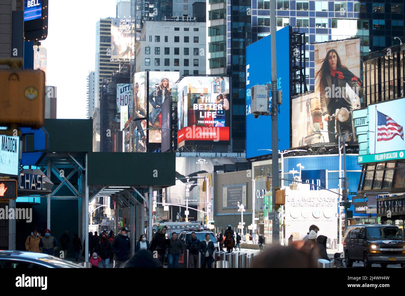 Lighted times square new hi-res stock photography and images - Alamy