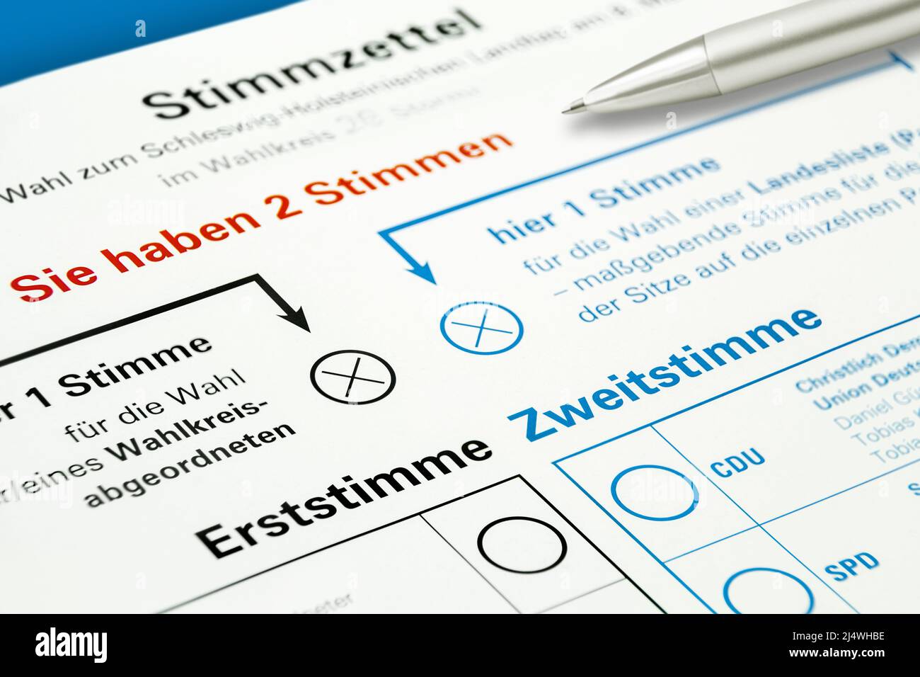 Regional election in Schleswig-Holstein and German ballot with first ...