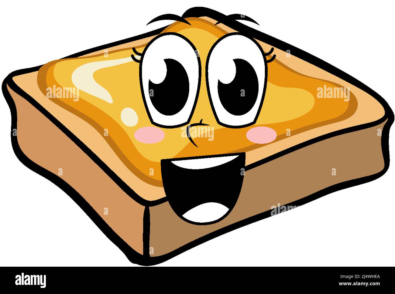 Bread with jam smiling illustration Stock Vector Image & Art - Alamy