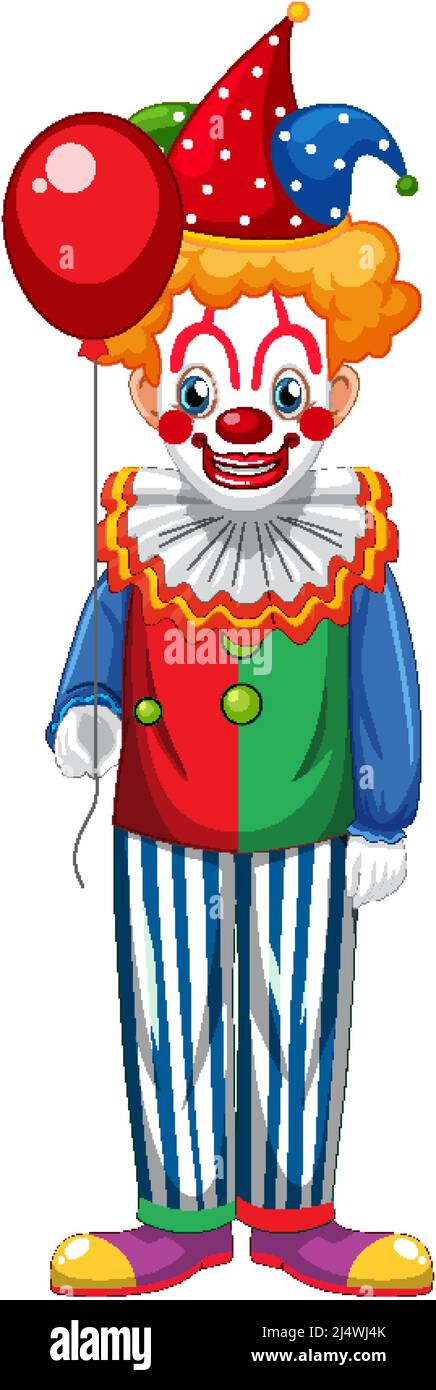 Colourful clown cartoon character illustration Stock Vector Image & Art ...
