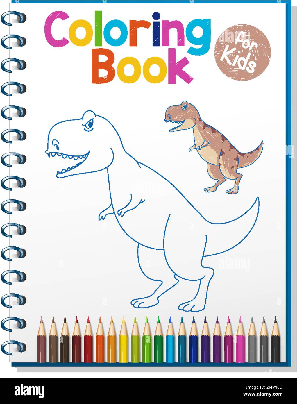 Coloring book worksheet for kids illustration Stock Vector Image & Art ...