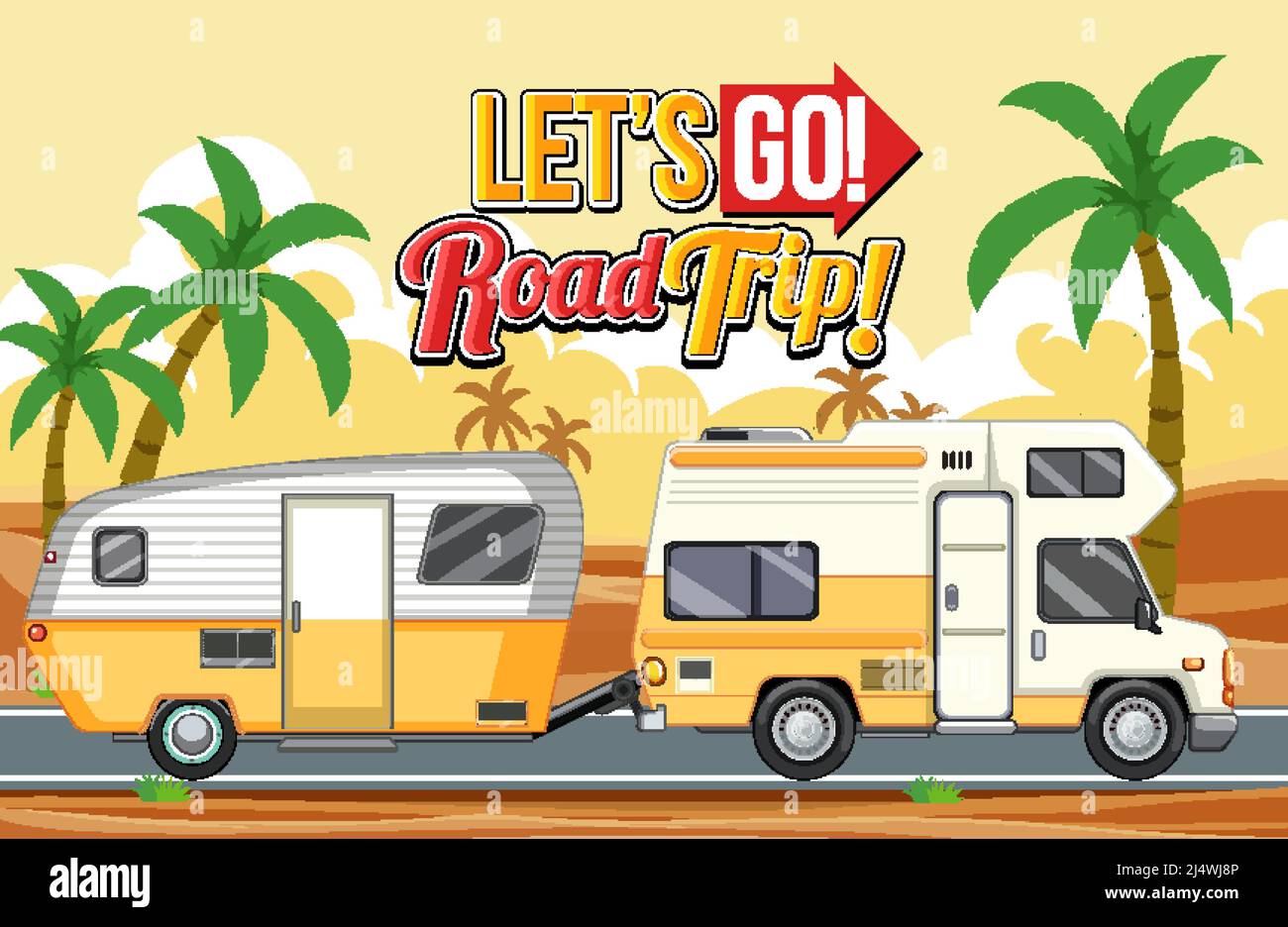 Car sunrise on road Stock Vector Images - Alamy