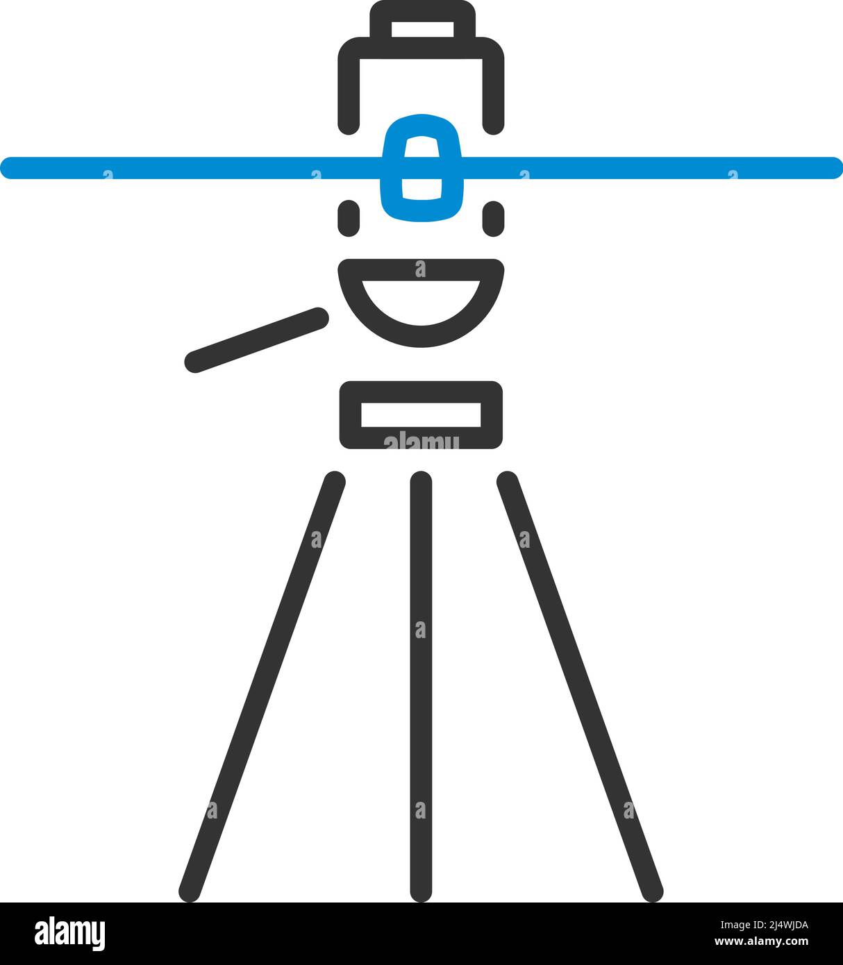 Laser Level Tool Icon Bold Outline Design With Editable Stroke Width Vector Illustration Stock