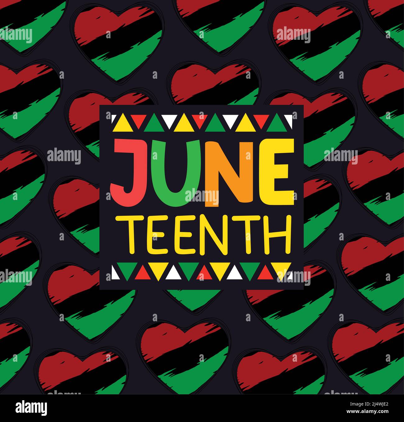 Juneteenth lettering postcard Stock Vector Image & Art - Alamy