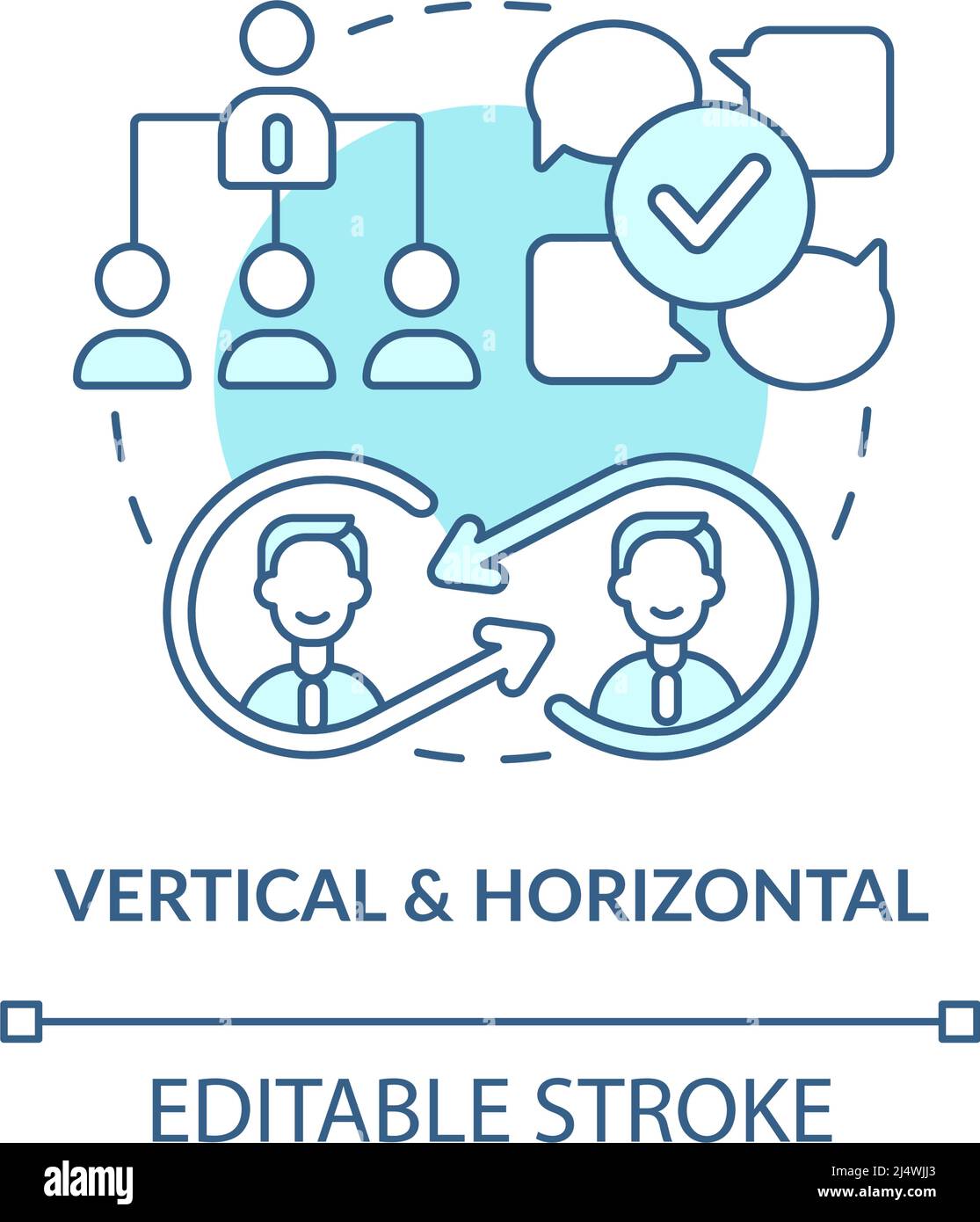 Vertical and horizontal turquoise concept icon Stock Vector Image & Art ...