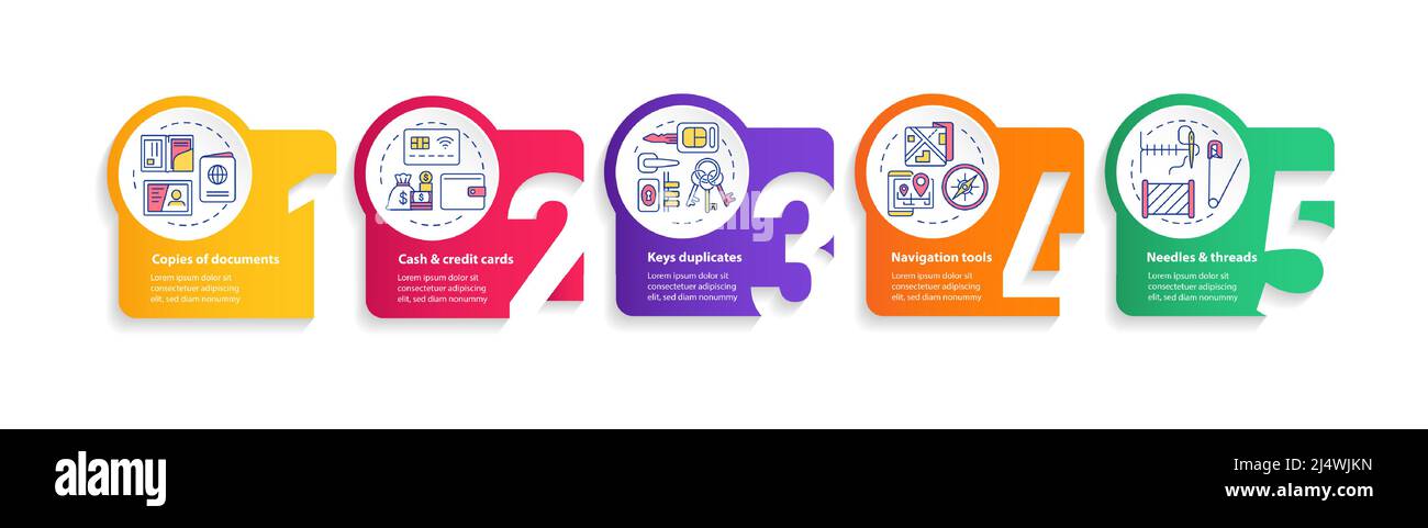 Essential things to pack circle infographic template Stock Vector Image ...