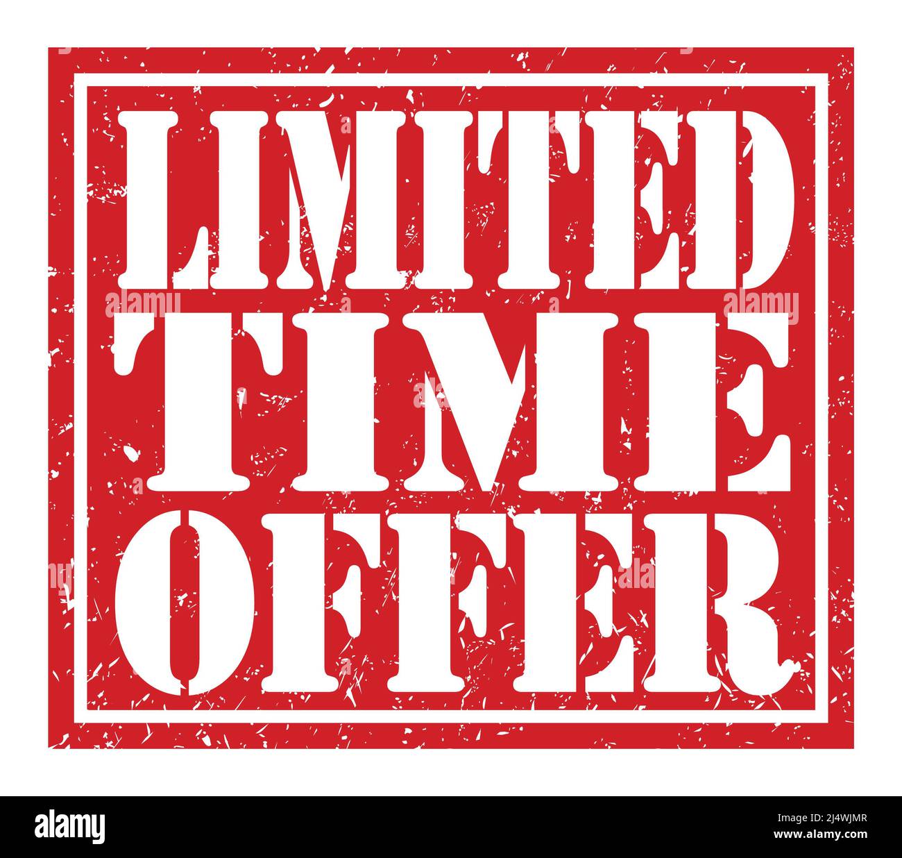 LIMITED TIME OFFER, words written on red stamp sign Stock Photo - Alamy