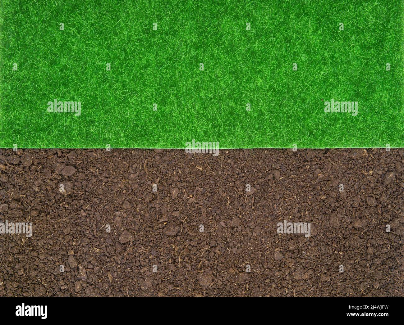 Background made of green grass lawn and soil Stock Photo - Alamy