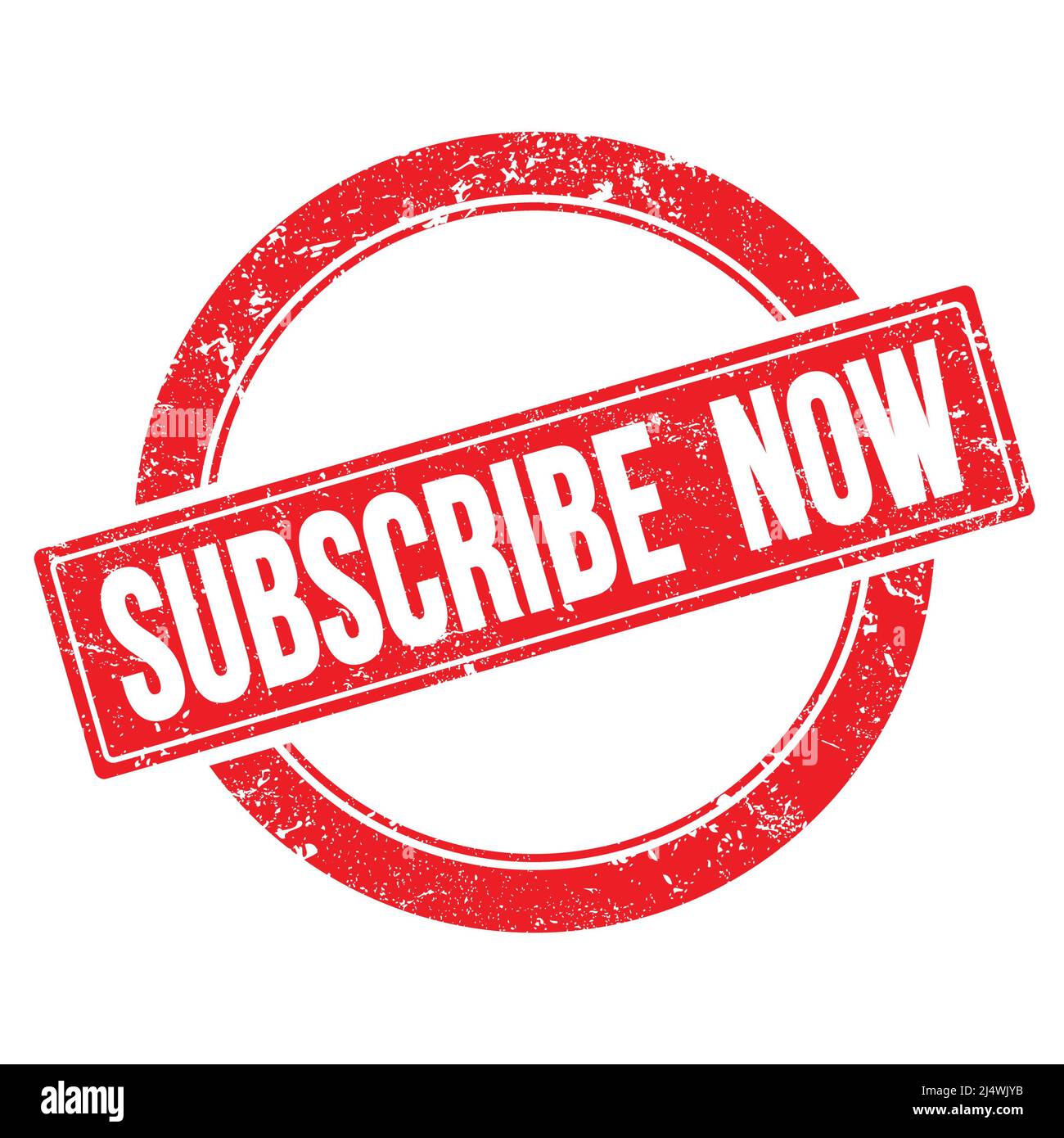 SUBSCRIBE NOW text on red grungy round vintage stamp Stock Photo - Alamy