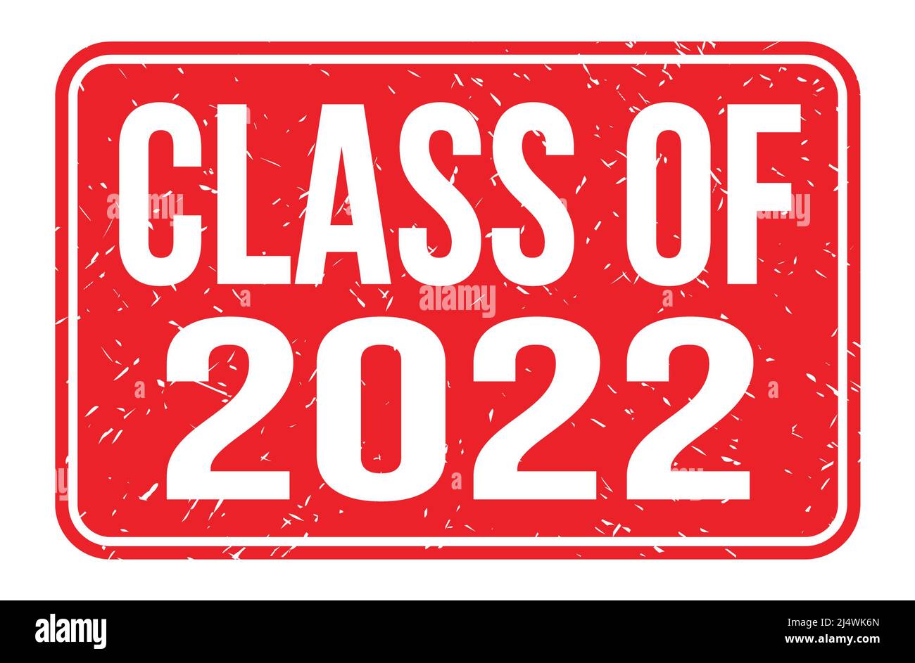 CLASS OF 2022, words written on red rectangle stamp sign Stock Photo ...