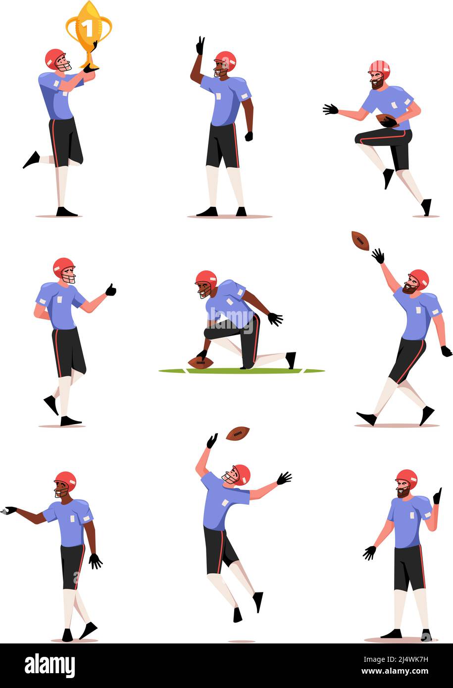 Rugby players. Athletes national american football players in action ...